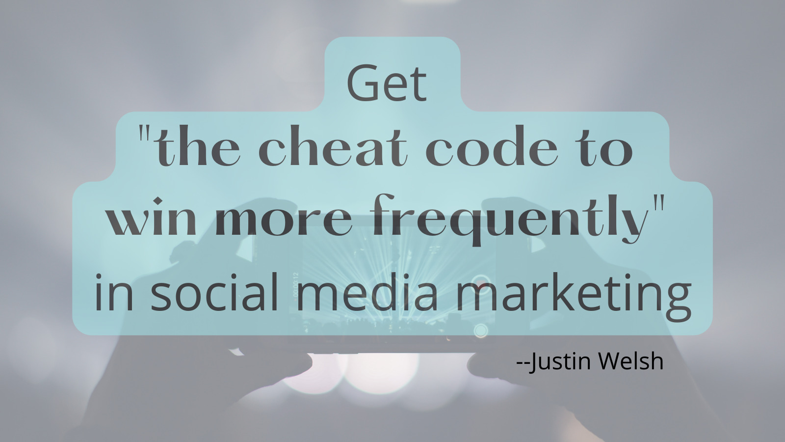 Get "the Cheat Code" to Win More Frequently in Social Media Marketing ...